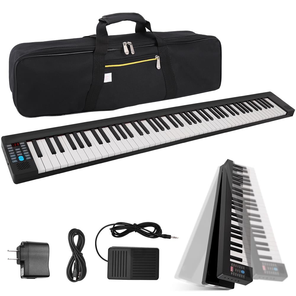 Electric Musical Piano Keyboard - Portable and Foldable Electronic ...