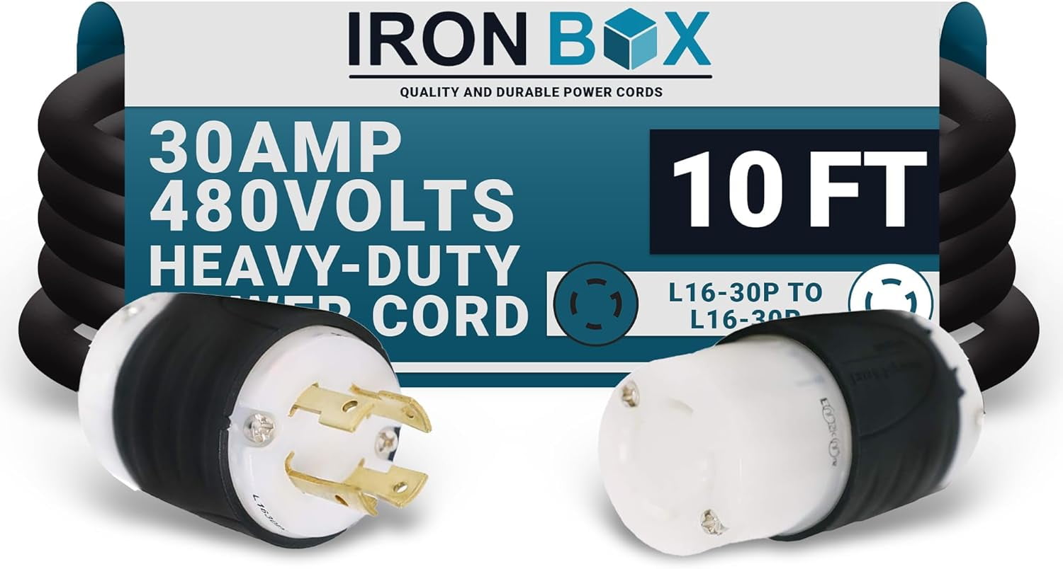 Electric NEMA L16-30 Plug & Connector Lock Extension Power Cord - 30 ...