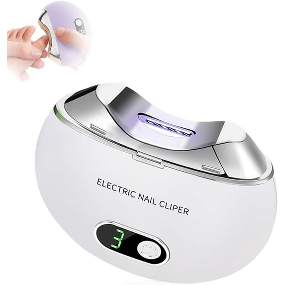 Electric Nail Clipper 3-Speed USB Rechargeable Toenail Trimmer with LCD ...