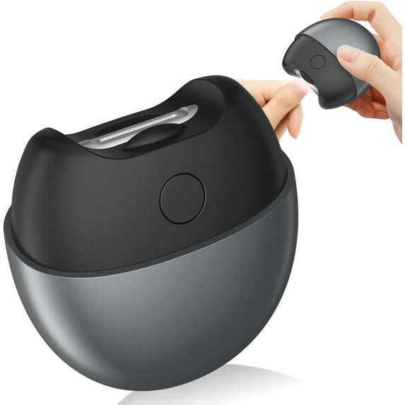 Electric Nail Clipper with Light, 2 Speed Trimmer with Magnetic Cover ...