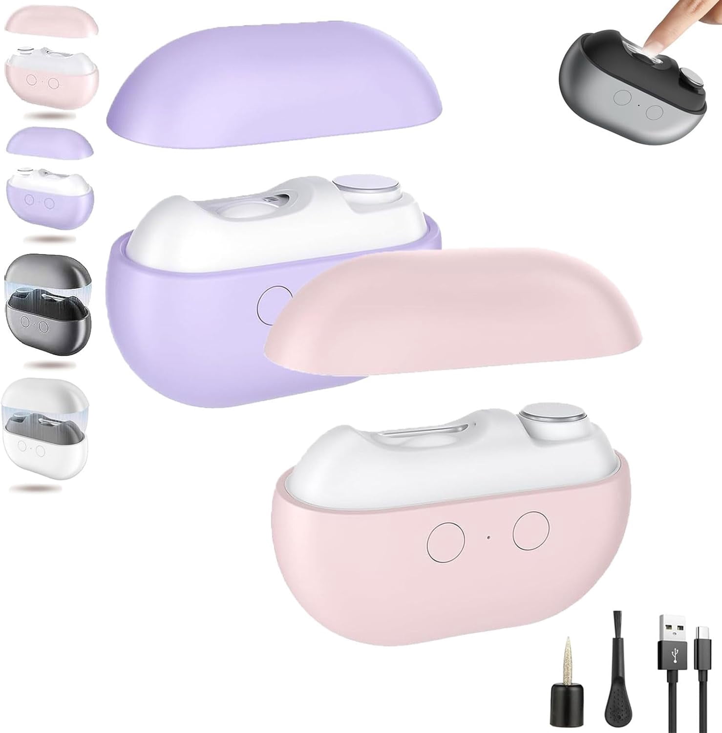 Electric Nail Clippers for Seniors, 3 in 1 Automatic Toe Nail Clippers ...