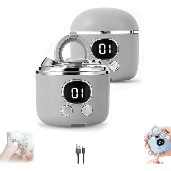 Electric Nail Clippers for Seniors with Magnifier, 2-in-1 Rechargeable ...