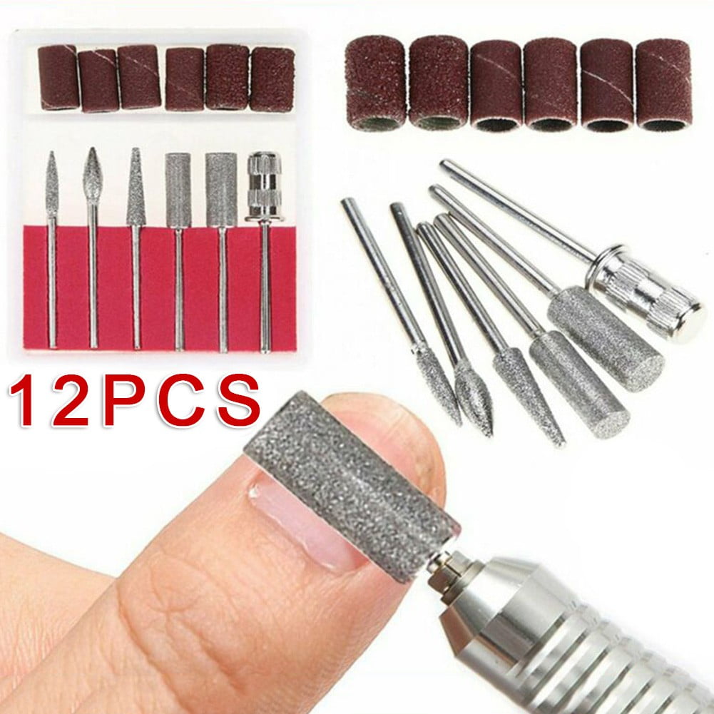Electric Nail Drill Bits File Tool Kit Manicure Machine Grind Head Tool ...