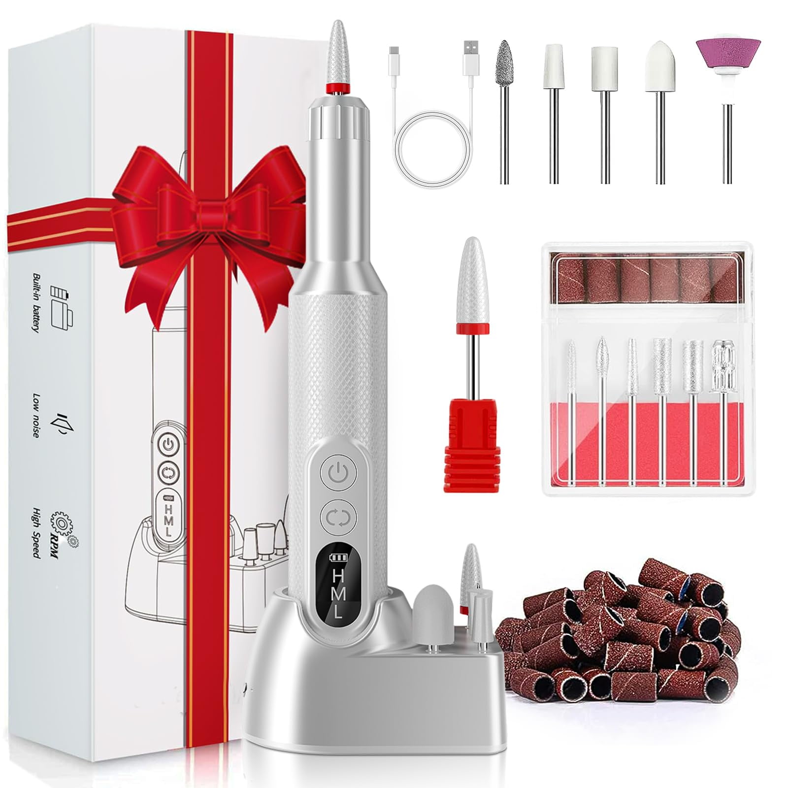 Electric Nail Drill Drill para Uñas Profesional Portable Electric File ...