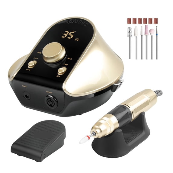 Electric Nail Drill Machine, 45000RPM Professional Cutters Manicure Set ...