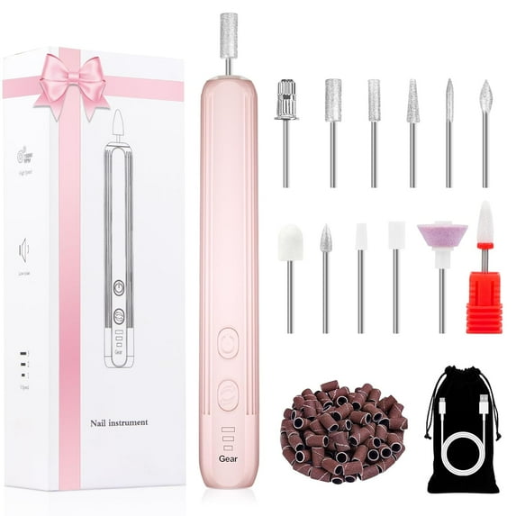 Electric Nail Drill, Professional Manicure Pedicure Kit, Cordless ...