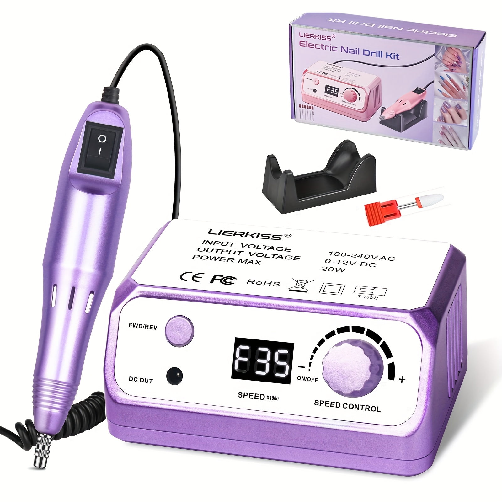 Electric Nail File with a 35000RPM Drill, Complete with 100 Sanding ...