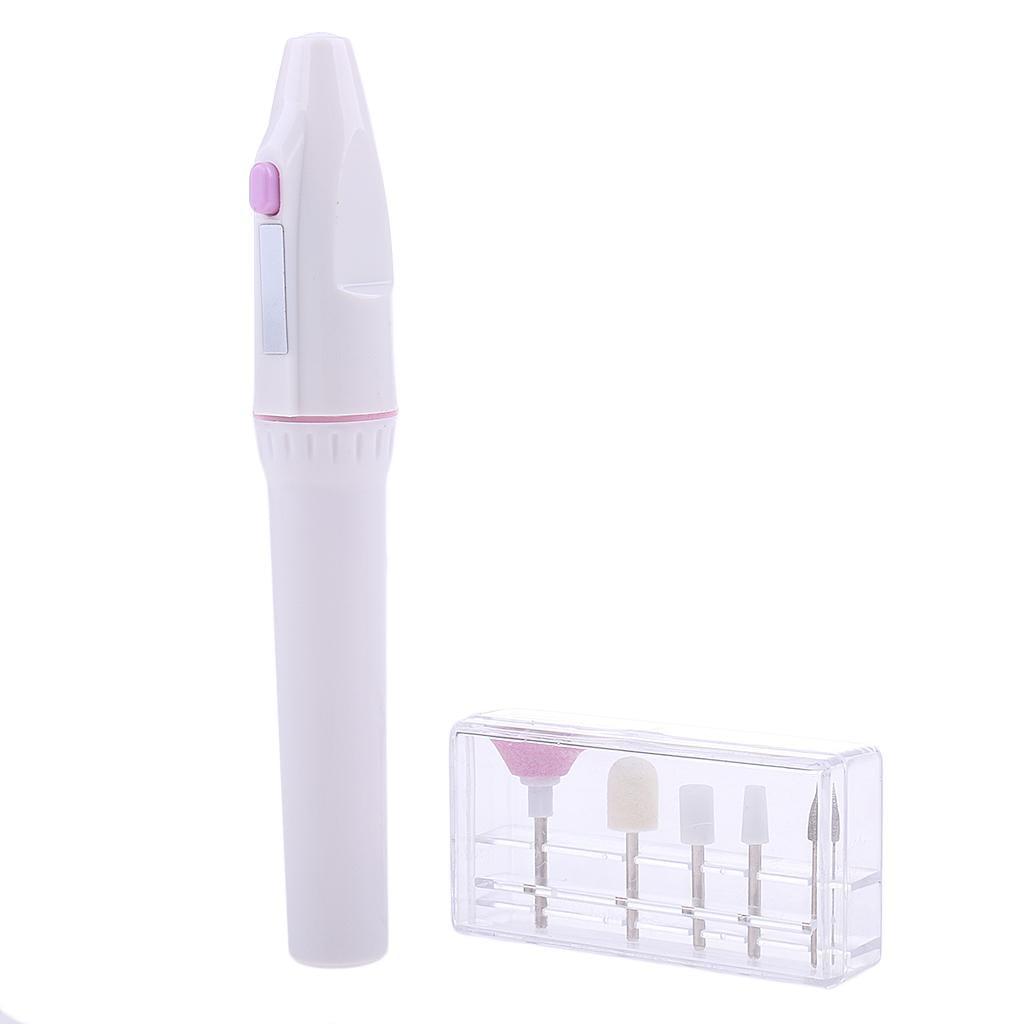 Electric Nail File Kit Salon Drill Machine Portable Battery and ...