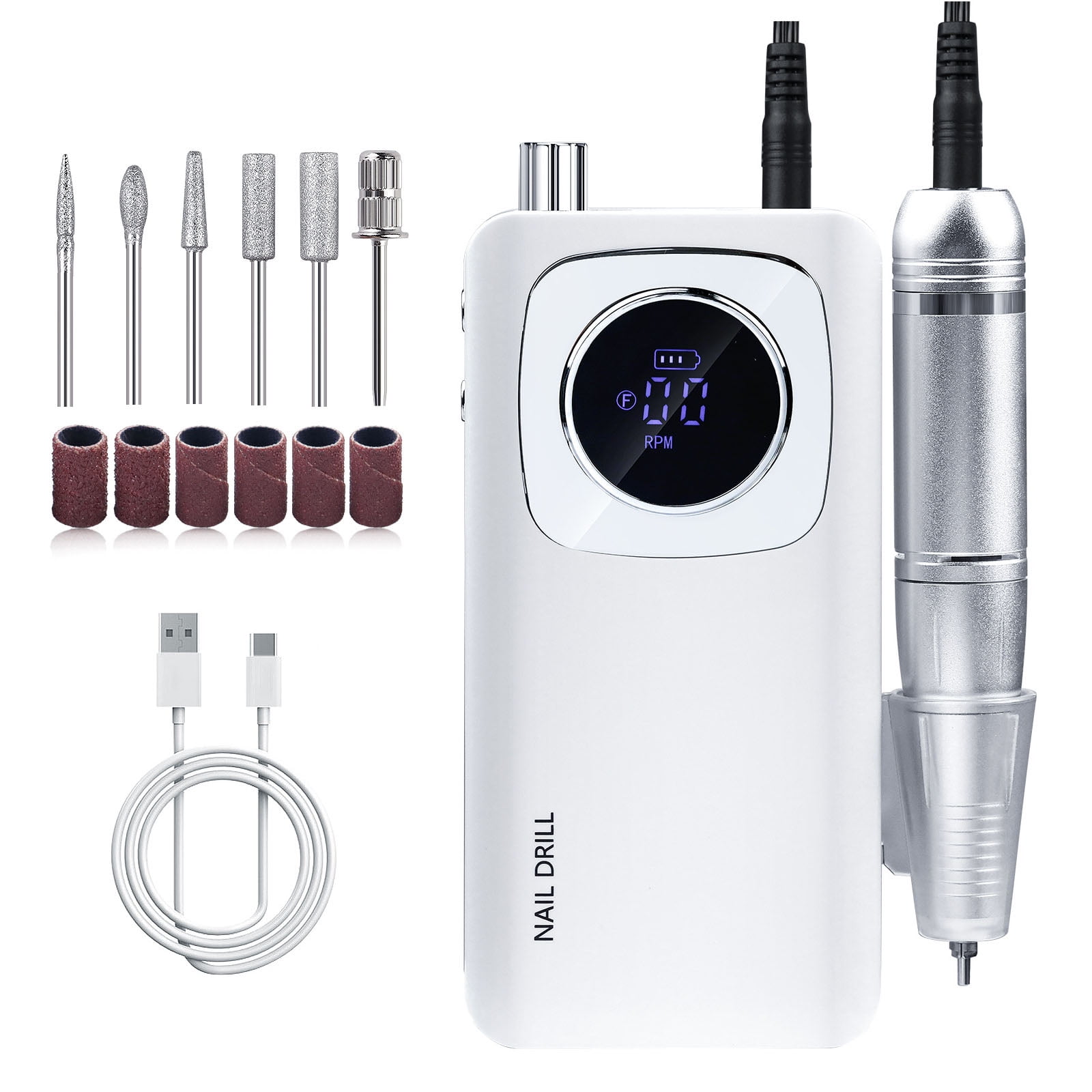 Electric Nails Drill Machine 45000RPM Nails Drill Nails File Manicures ...