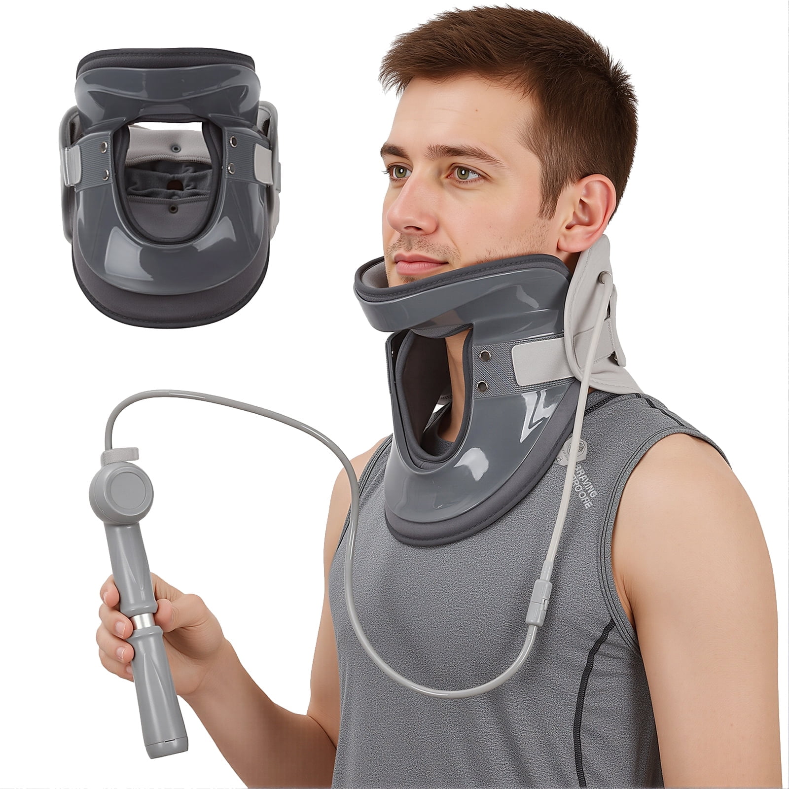 Neck Traction Device by Air Collar - Neck Stretcher - Cervical Traction ...