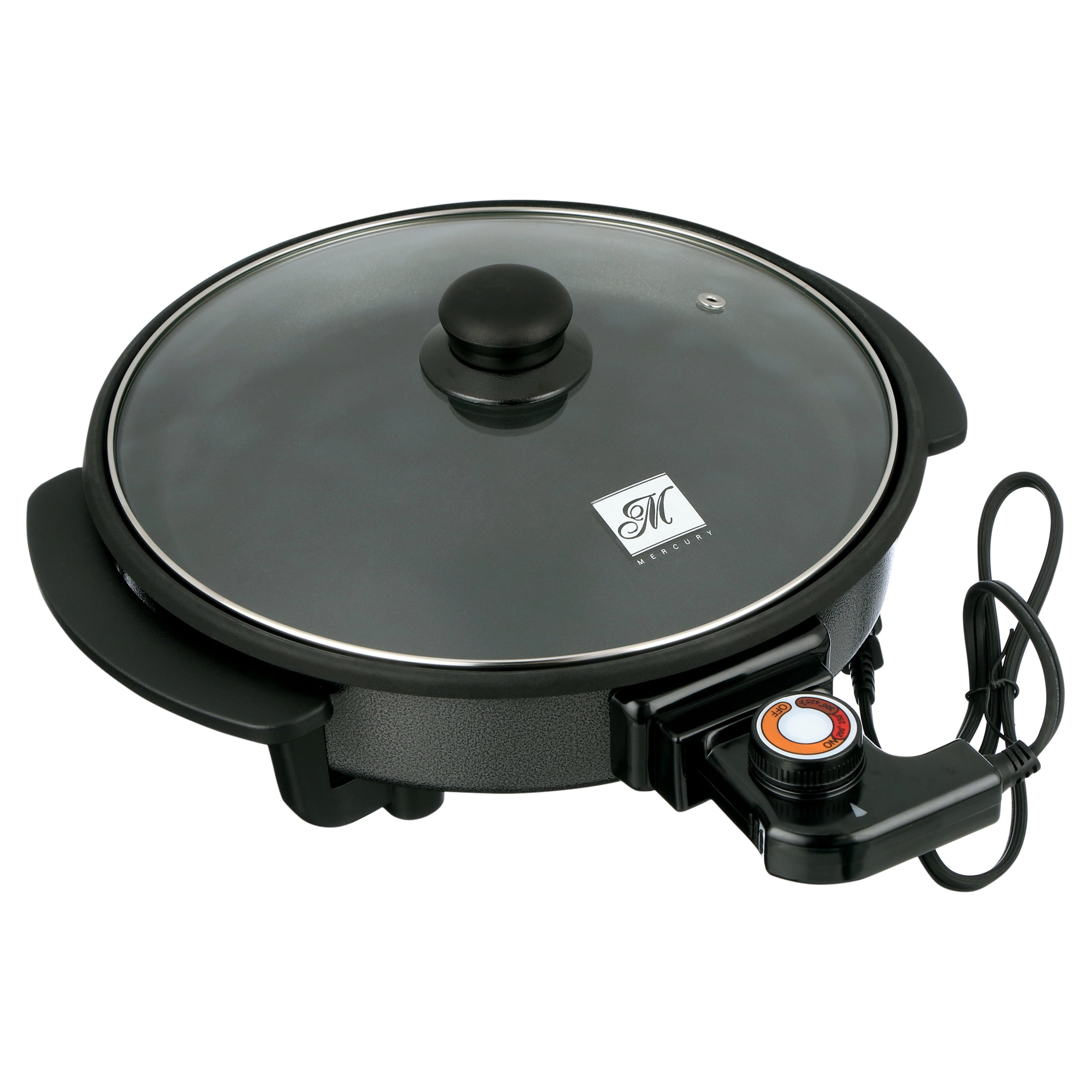 Walmart Electric Non-Stick Pizza Pan with Cooking Handles, 11.8", Black ...
