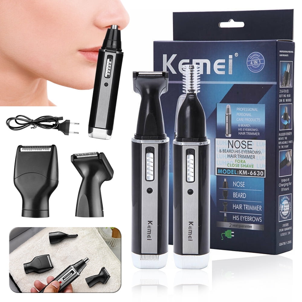 Electric Nose Hair Trimmer, 4 in 1 USB Rechargeable Ear and Nose Hair ...