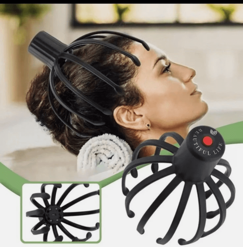 Electric Octopus Claw Scalp Massager，Portable Waterprrof Head Massager ...