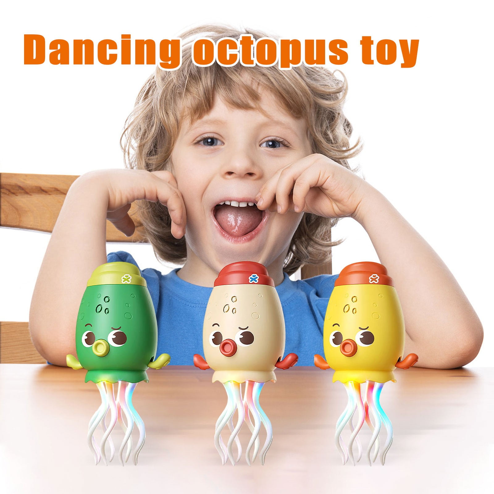 Electric Octopus Toy for Kids – Dancing and Crawling Octopus with LED ...