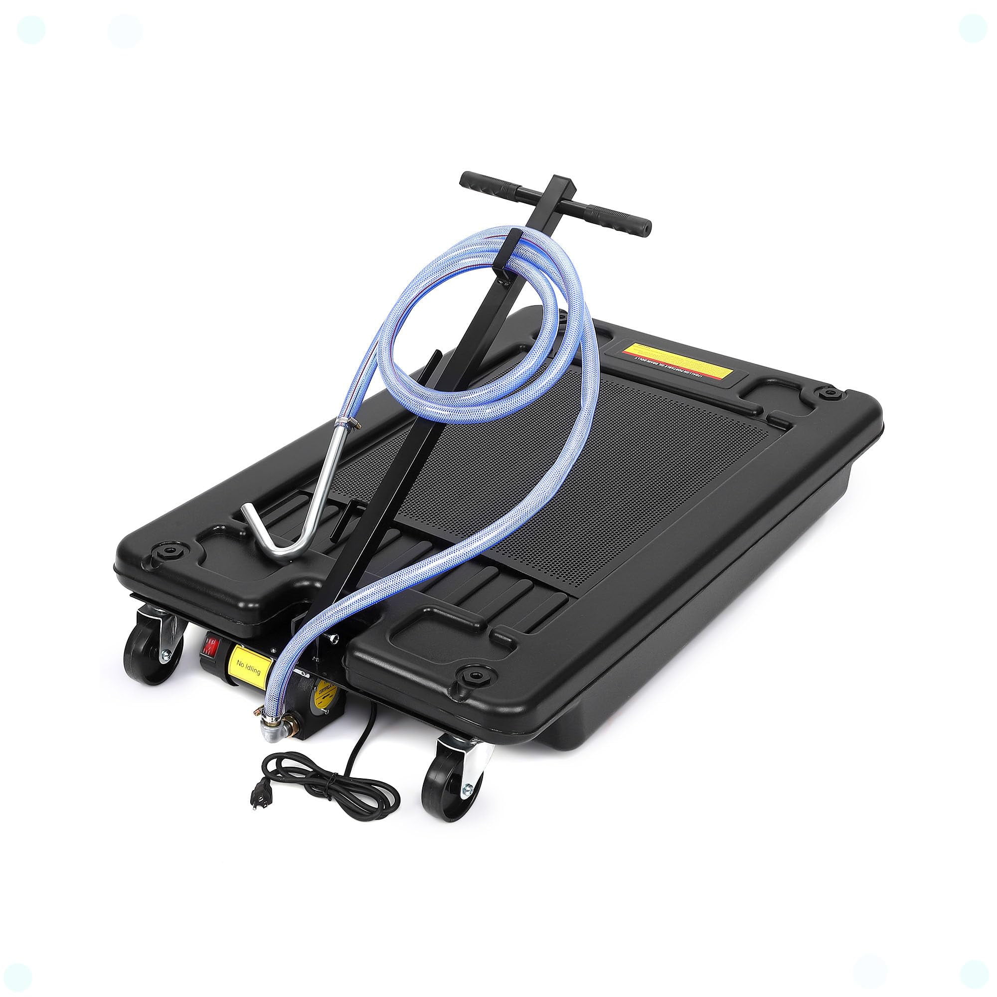 Electric Oil Drain Pan with 110V Pump & 8 Ft Hose, Low Profile & T ...