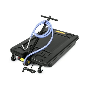 Oil Drain Pan with Hand Pump & 8 Ft Hose, T Folding Handle Oil Drain ...