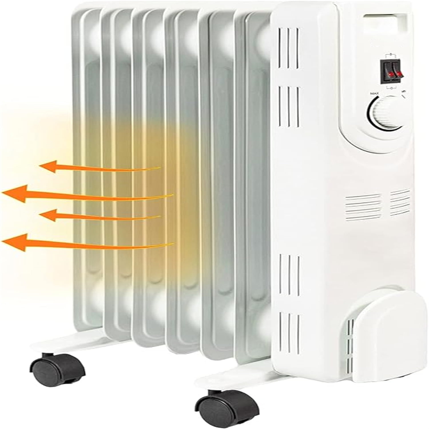 Electric Oil-Filled Radiant Radiator Space Heater, Never Refill ...