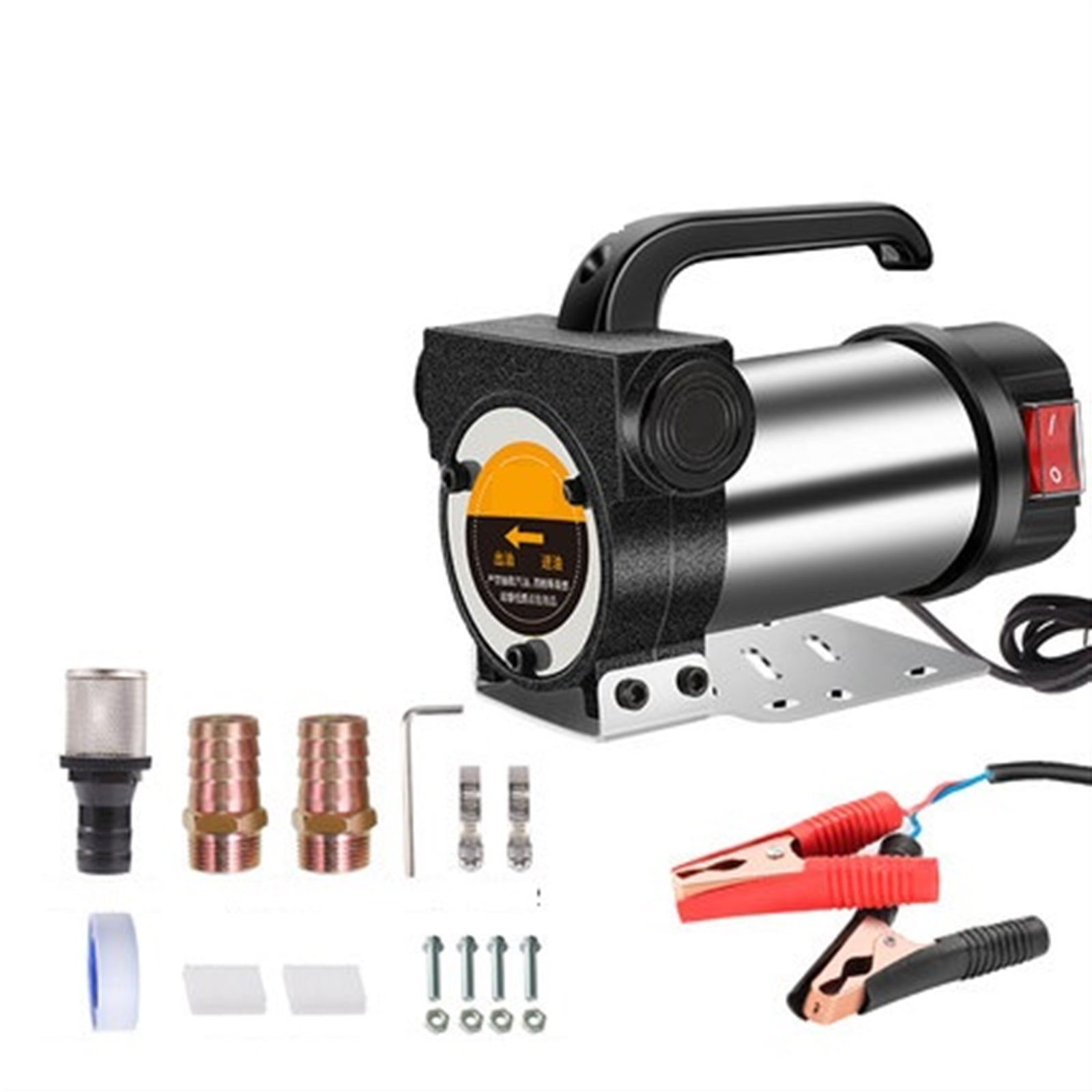 Electric Oil Pump DC 12V/24V Diesel Kerosene Transfer Pump Self-Priming ...