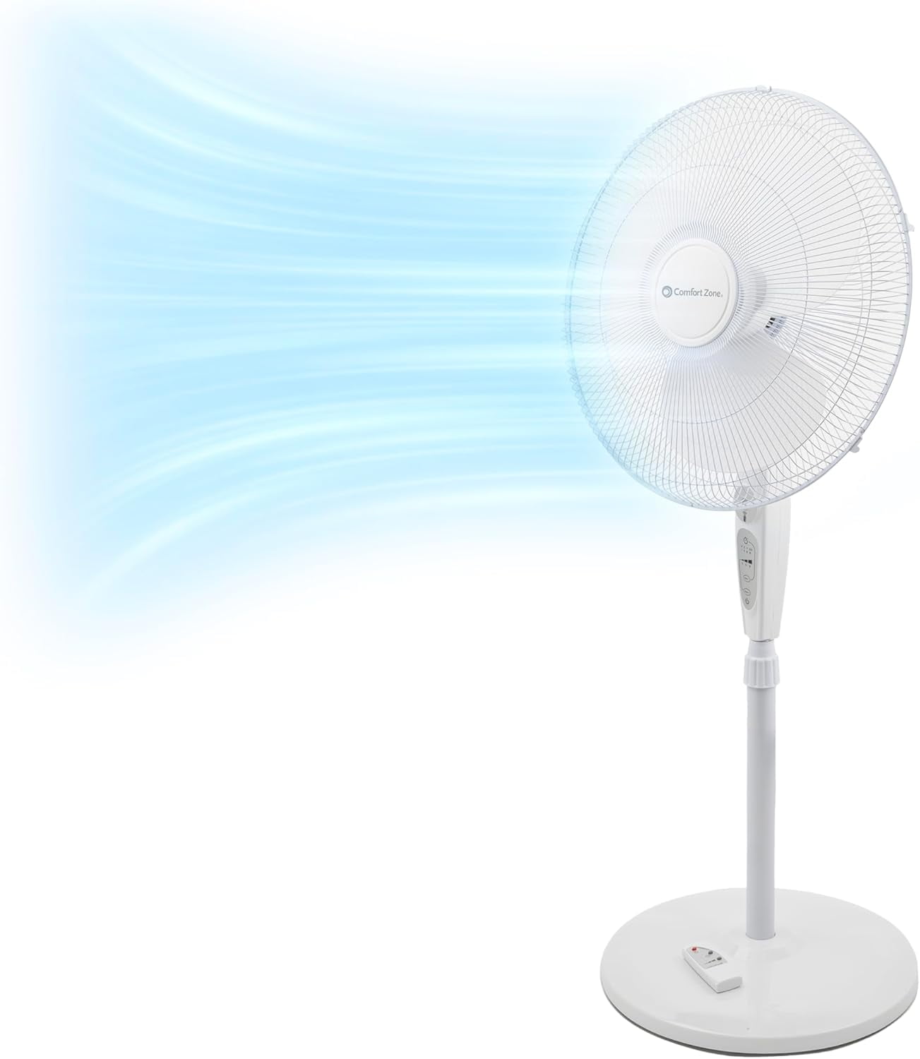 Electric Oscillating Pedestal Fan, Stand Fan, 16 inch, 3 Speed, 90 ...