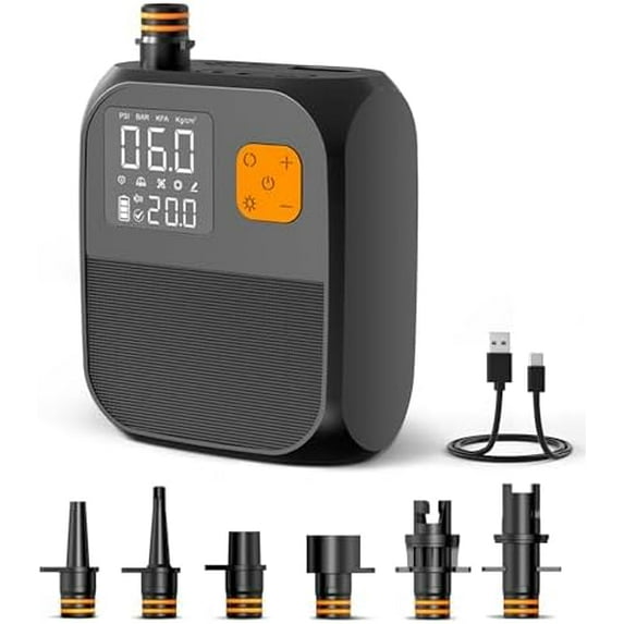 Electric Paddle Board Pump Portable MAX 25PSI - 2025 New Rechargeable ...
