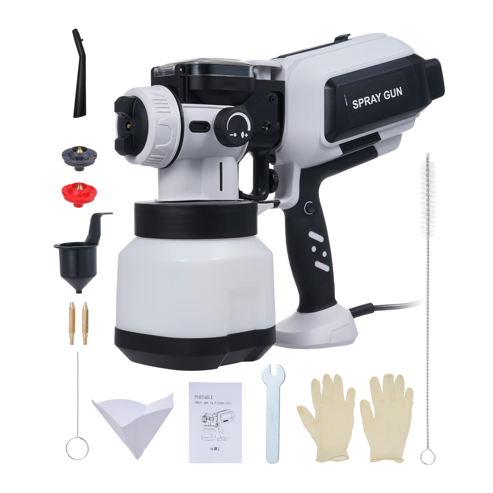 Electric Paint Sprayer Spray Volume Control Electric Spray Paint 1200ML ...