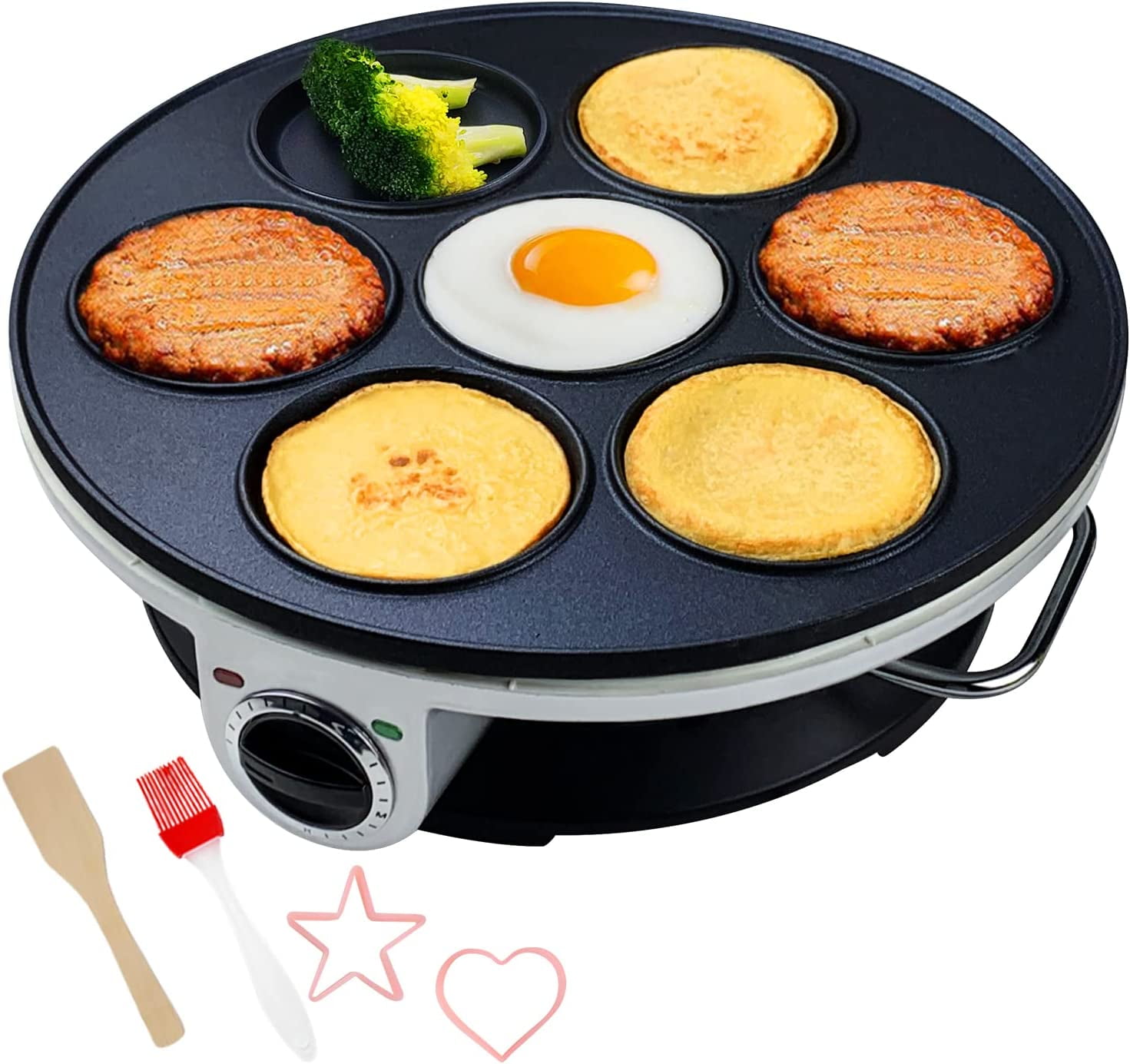 Electric Pancake Maker for Kids Mini Crepe Maker Nonstick Fried Eggs ...