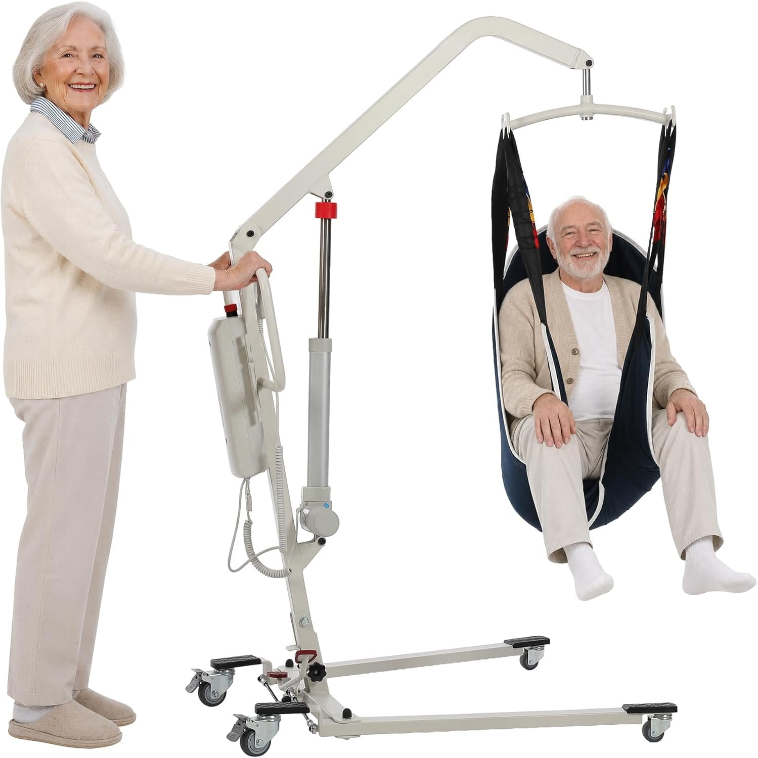 Electric Patient Lift for Home Use, Foldable Hoyer Lift with Sling for ...