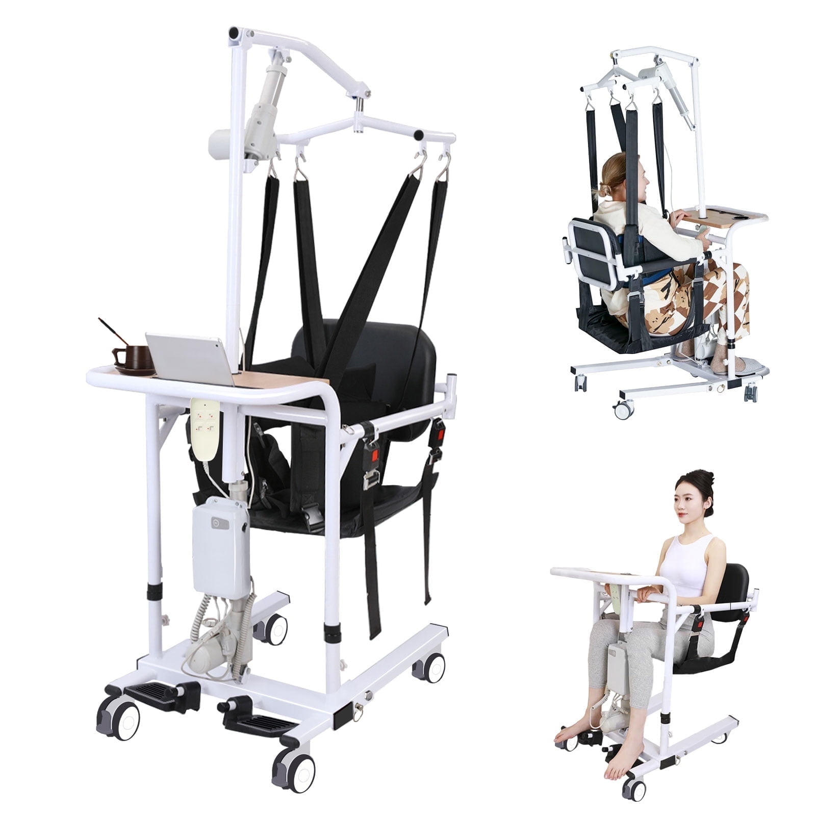 Electric Patient Lift Transfer Chair for Home,Portable Patient Lift ...