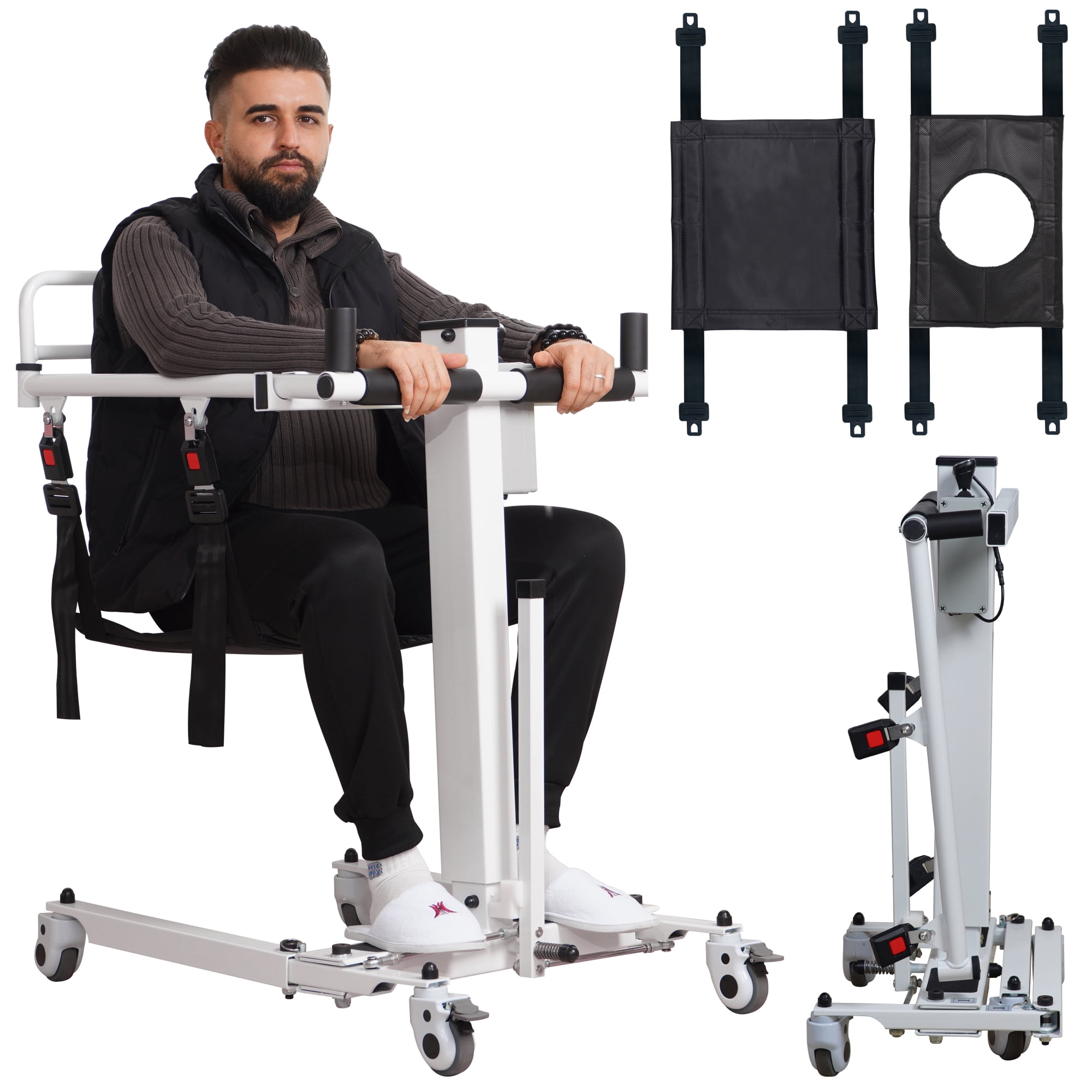 Portable Electric Patient Lift Chair, Foldable Wheelchair Lift for Car ...