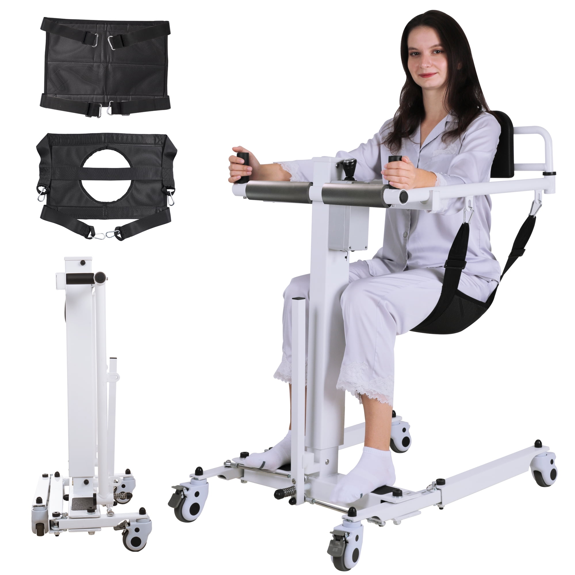 Portable Electric Patient Lift Chair, Foldable Wheelchair Lift for Car ...