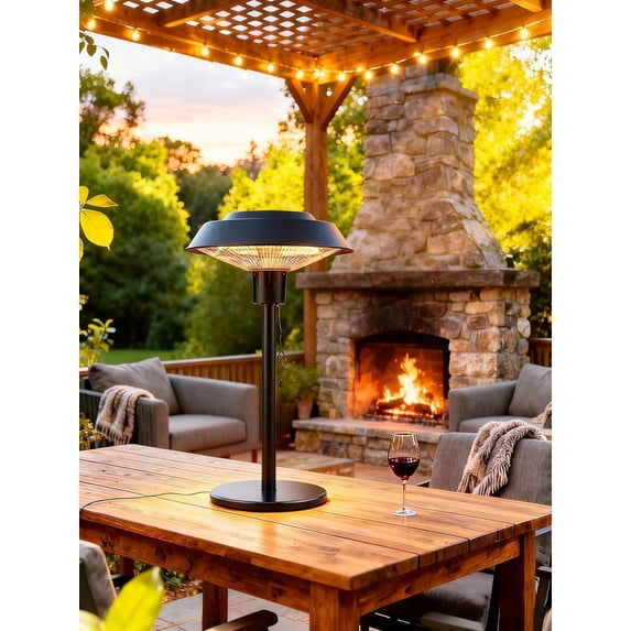 Electric Patio Outdoor Heater, 600W/900W/1500W Infrared Tabletop ...