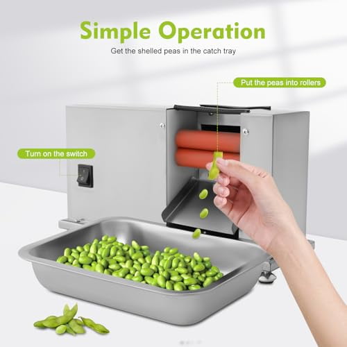 Electric Pea Sheller, Stainless Steel Commercial Electric Beans Sheller ...