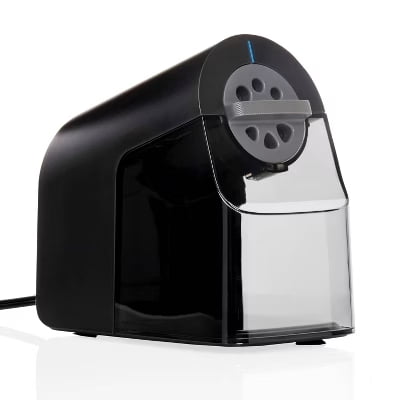 Electric Pencil Sharpener: Black, Plastic, Powered Desk Tool, 10-Year ...