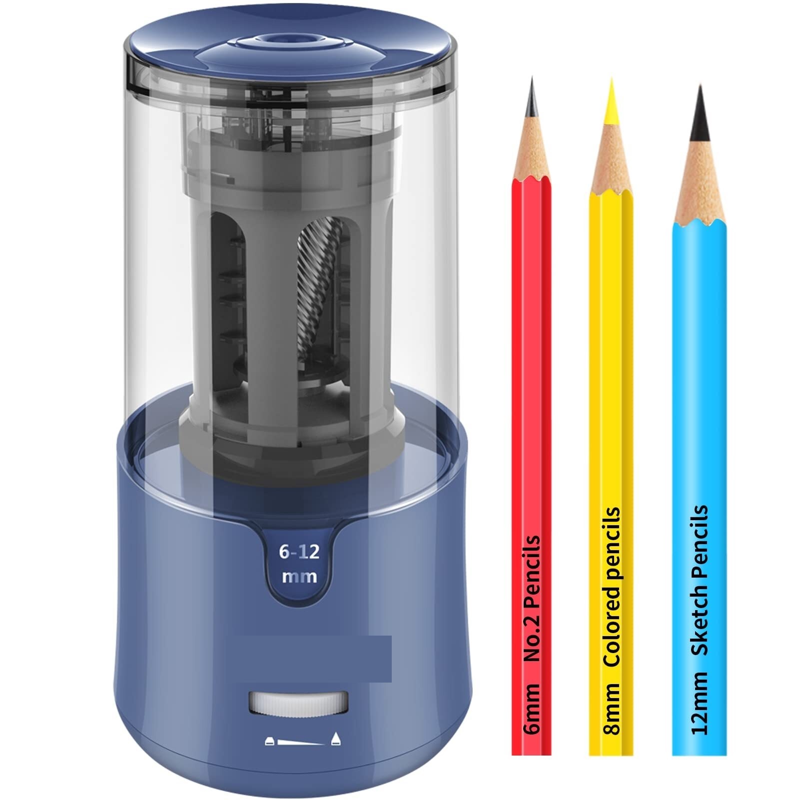 Electric Pencil Sharpener, Pencil Sharpener for Colored Pencils, Auto ...
