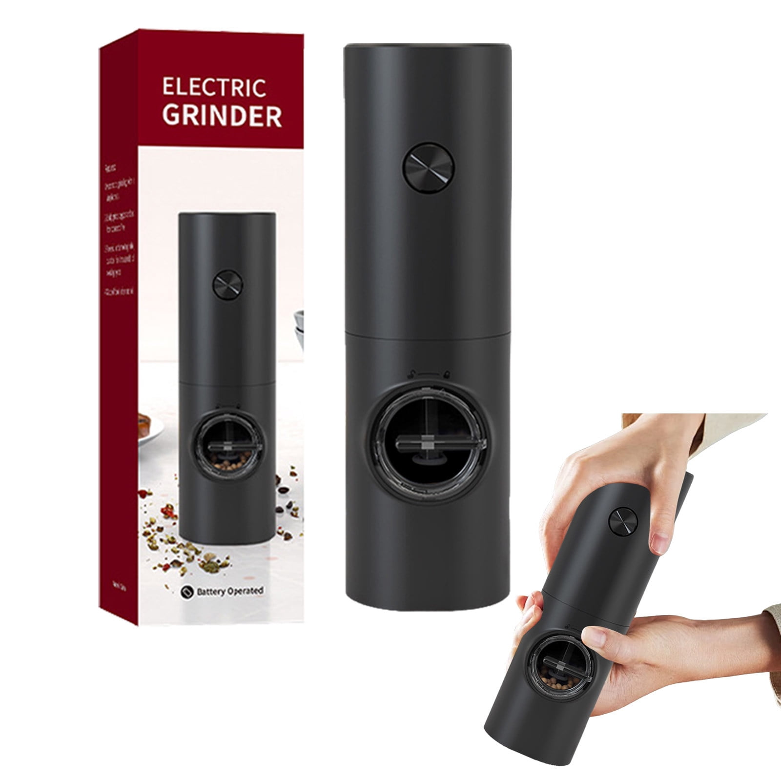 Electric Pepper Grinder Battery Operated Salt Grinder Automatic Pepper ...