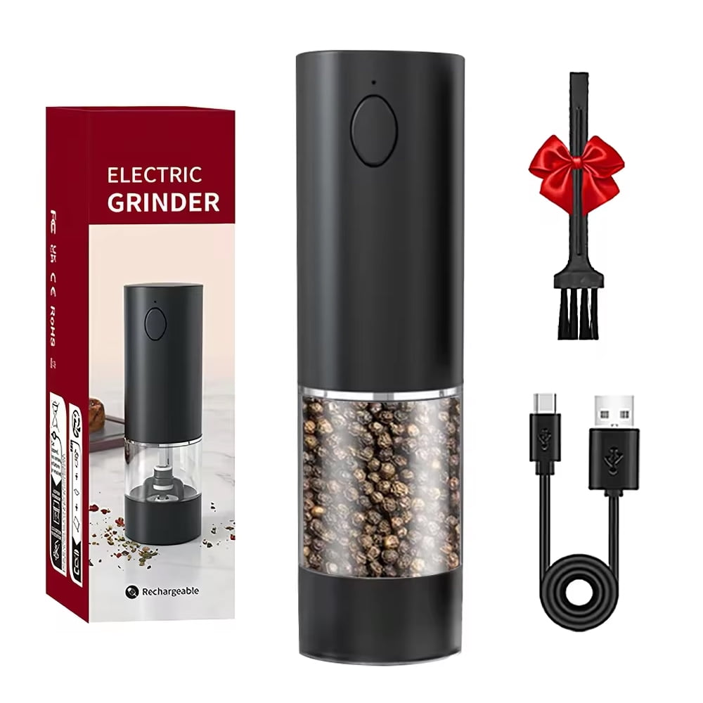 Electric Pepper Grinder Stainless Steel Salt And Pepper Grinder USB ...
