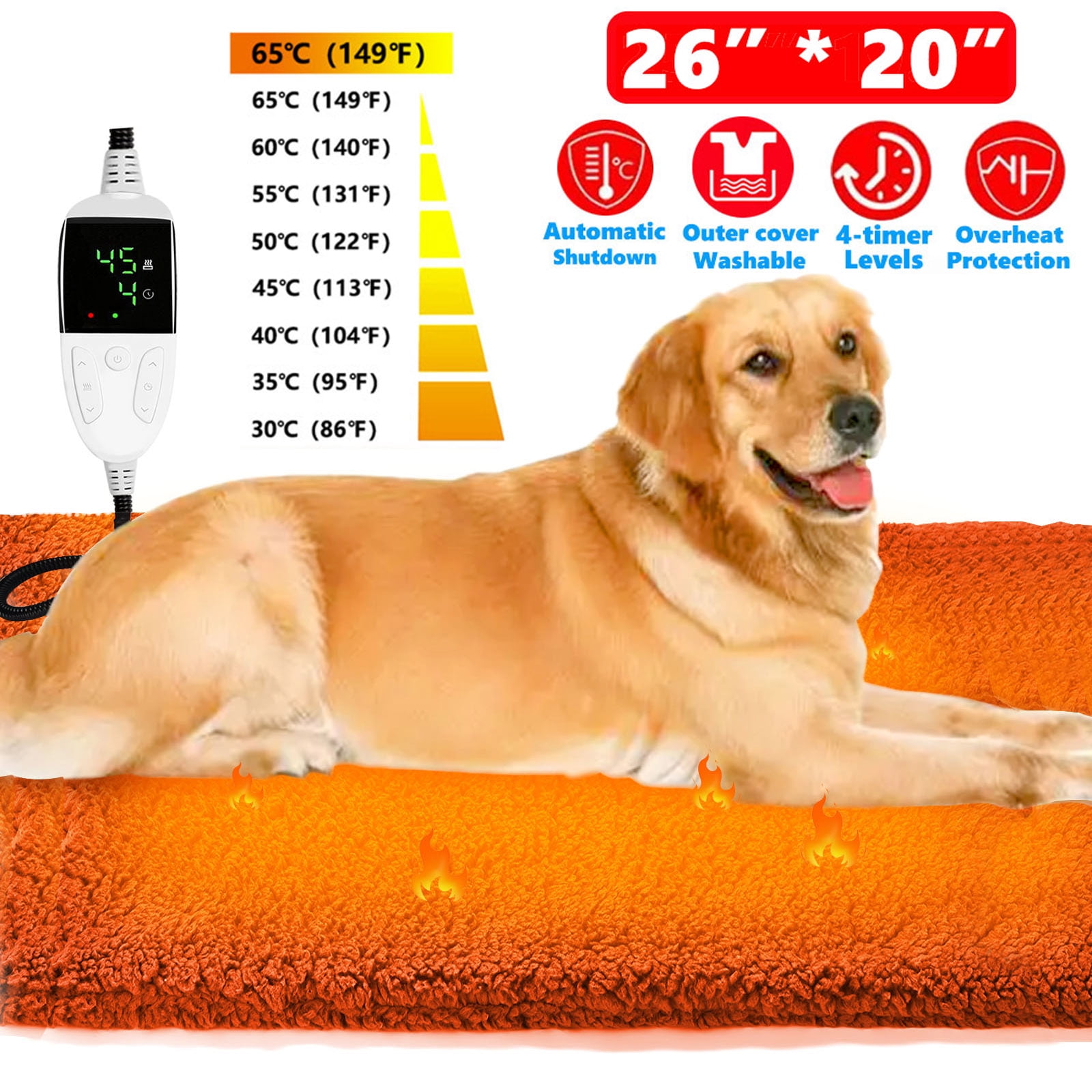 Electric Pet Dog Heating Pad Bed for Cat Dog Large Waterproof ...