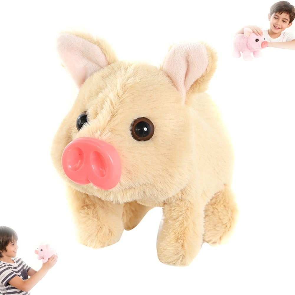 Electric Pig Plush Realistic Toy, Animated Walking Piggy with Twitching ...