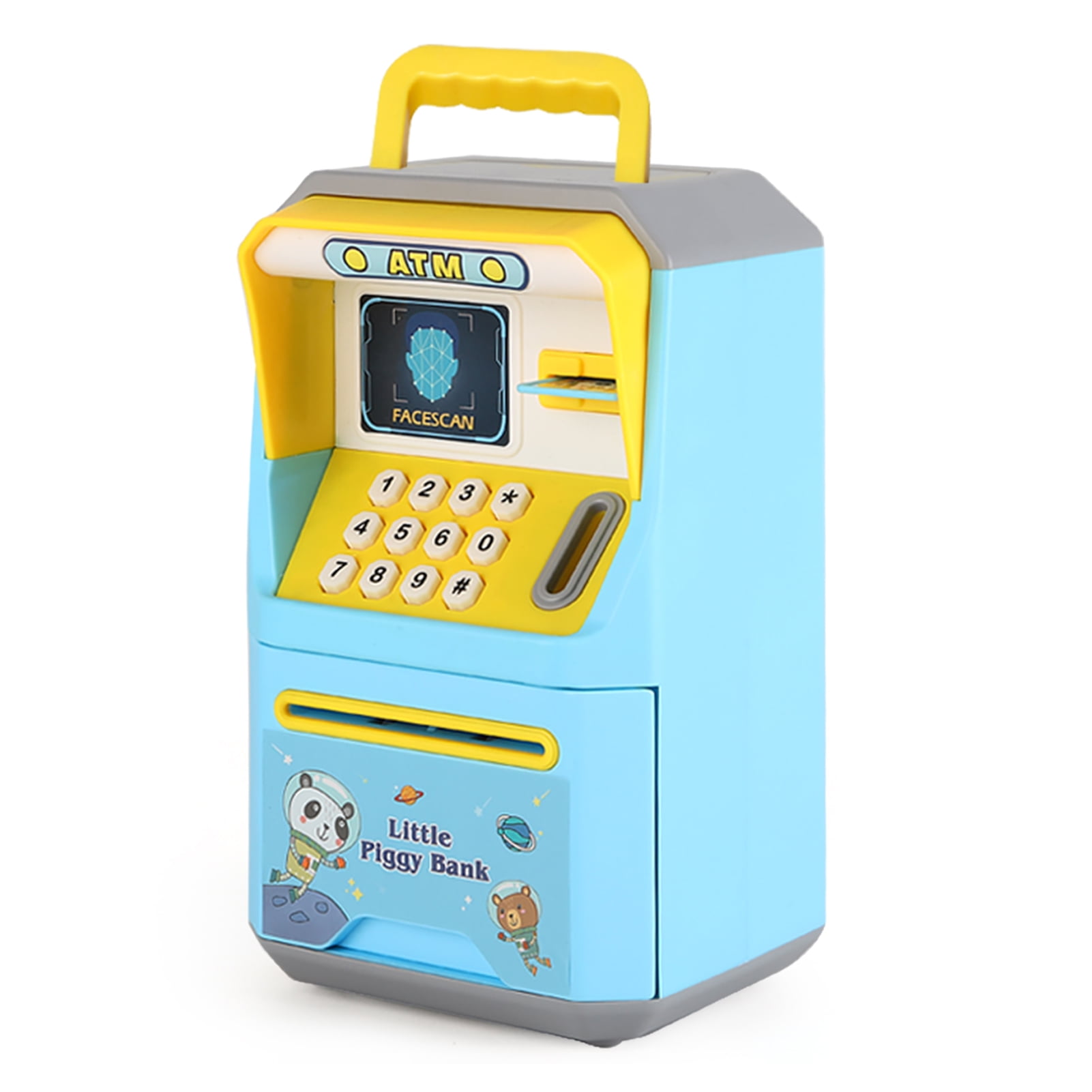 Electric Piggy Bank for Kids Baby ATM Machine Moeny Jar Simulated Face ...