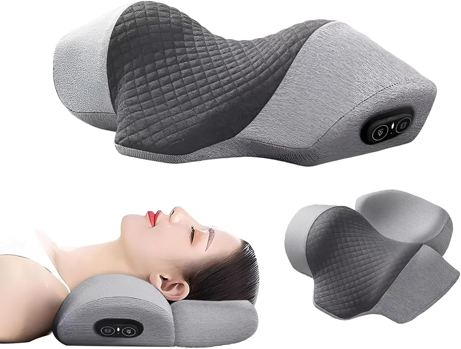 Electric Pillow Massage Neck Hump, Callixethera 3-in-1 Heated Pillow ...