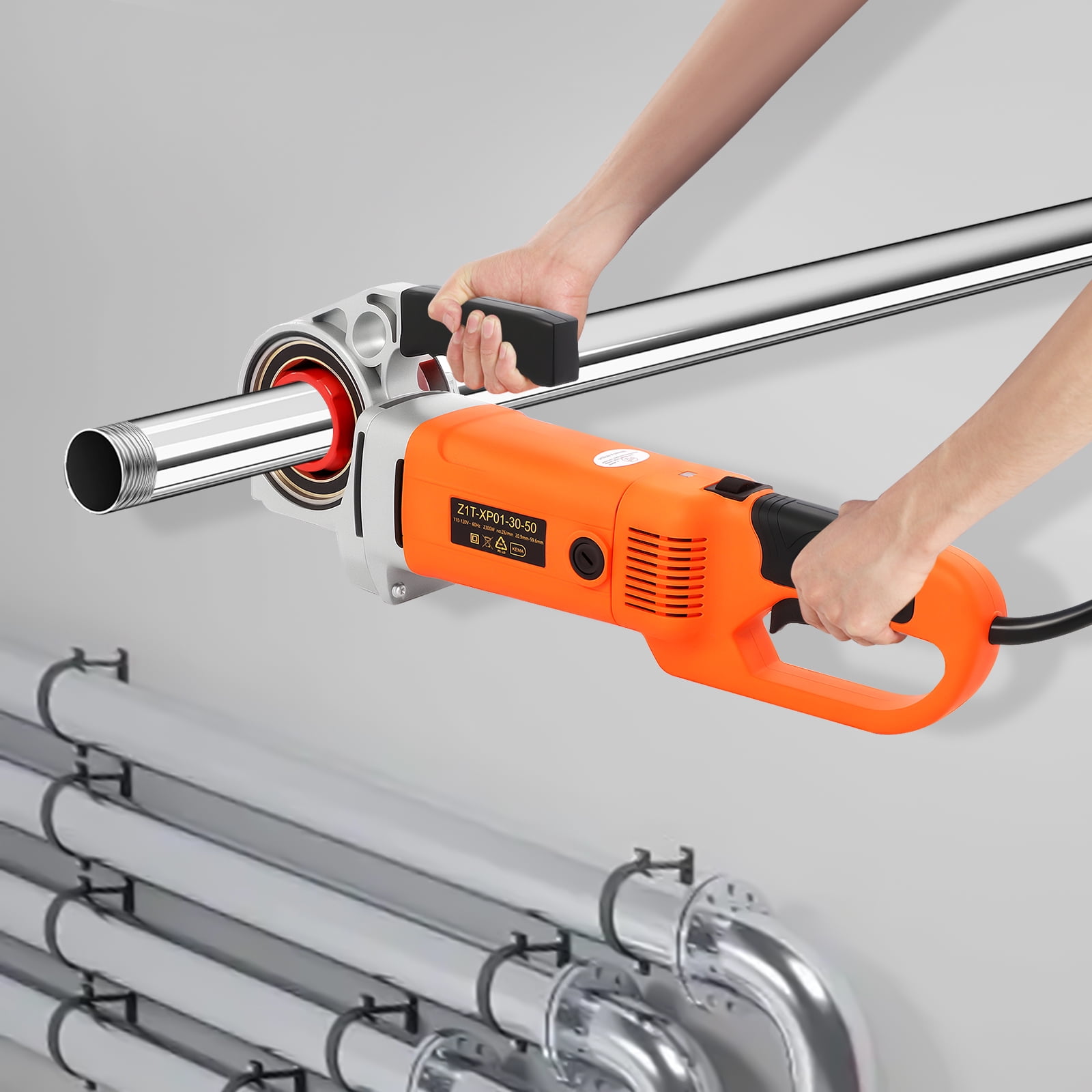 Electric Pipe Threader, 2300W Pipe Threading Machine Heavy-Duty With 6 ...