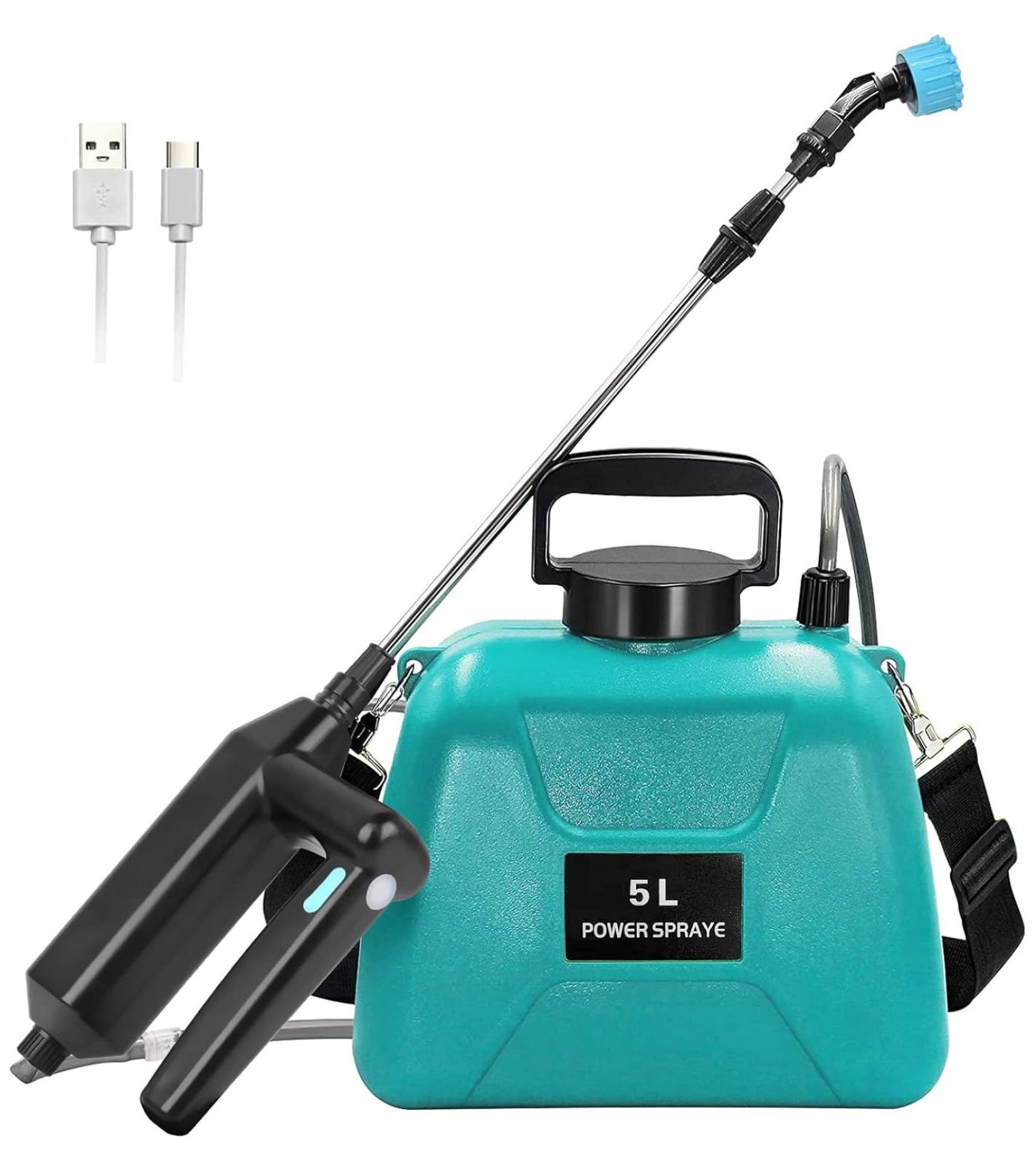 Electric Plant Sprayer, 1.35 Gallon/5L Battery Powered Sprayer with USB ...