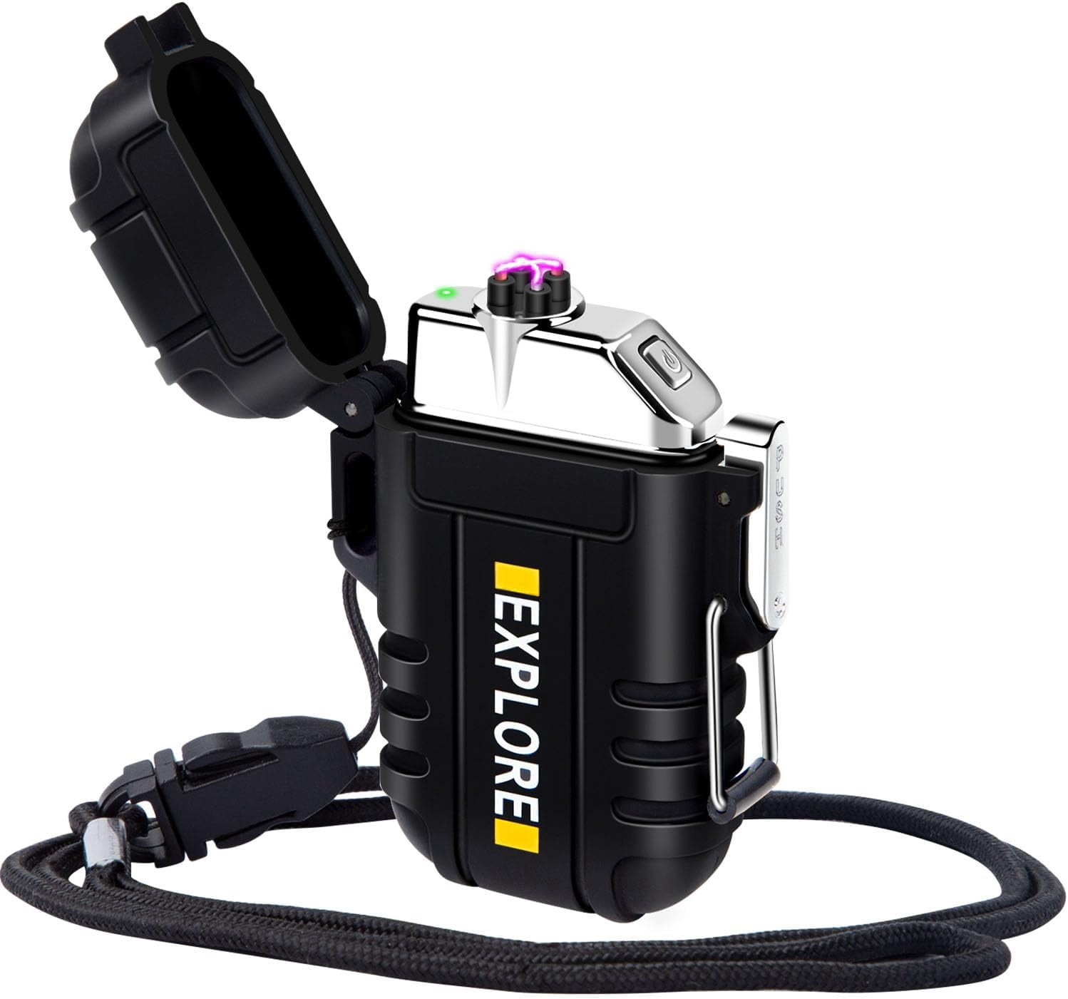 Electric Plasma Lighter - Windproof, Waterproof, USB Rechargeable with ...