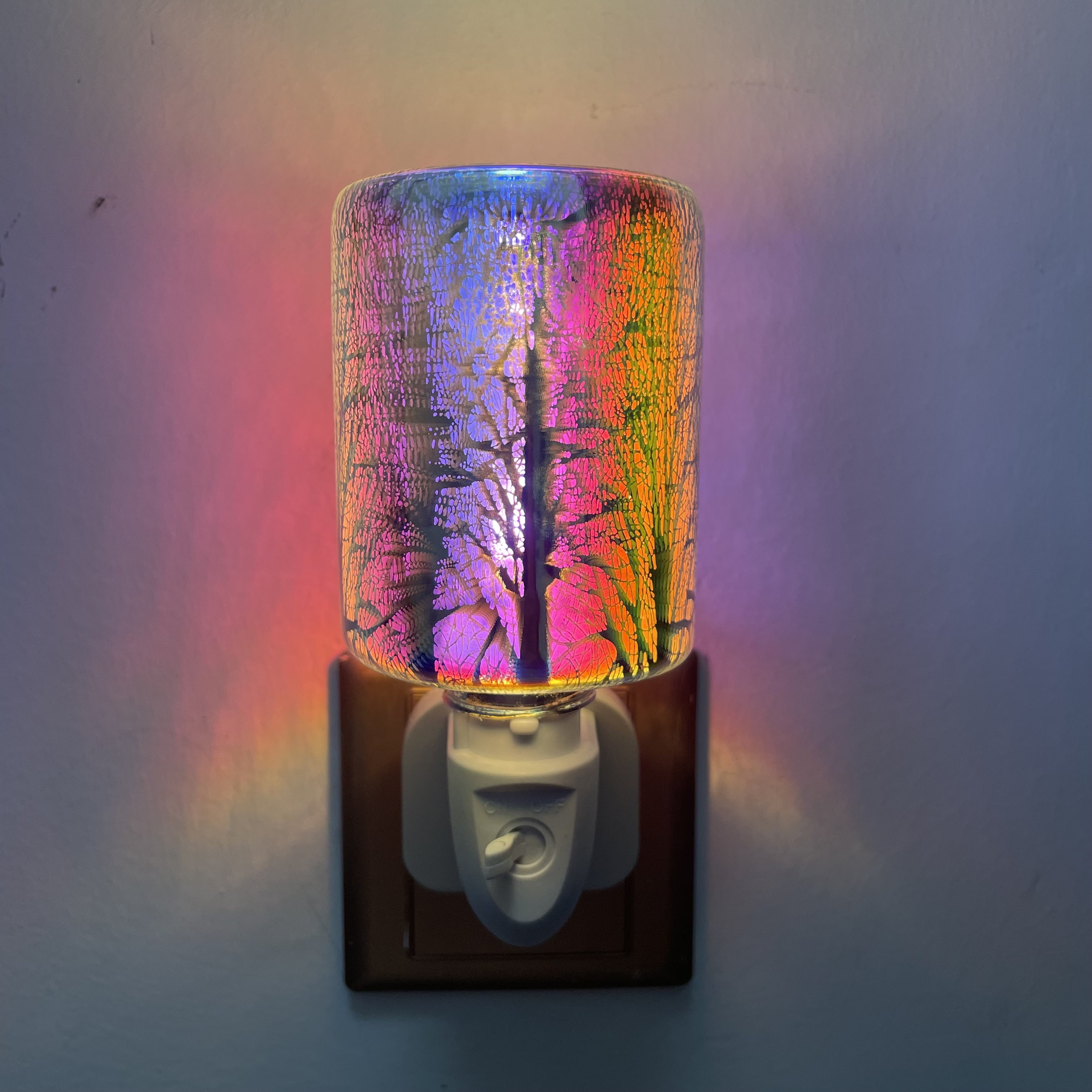 Electric Plug-In LED Aroma Diffuser, Electric Oil Warmer 3D Effect ...