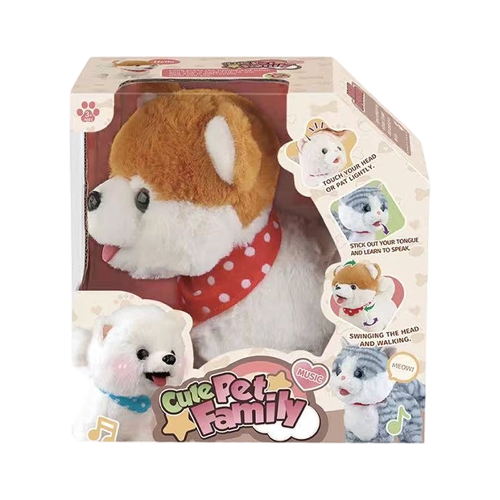 Electric Plush Pet Robot Companion Toy with Life Like Sound Effects and ...
