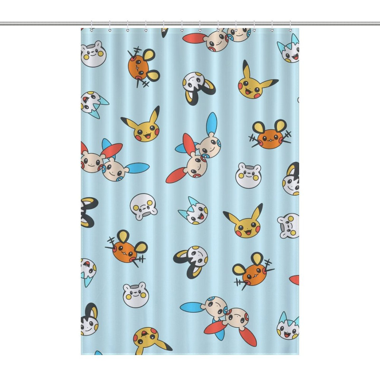 Electric Pokemon Wallpaper Shower Curtain,Printing Polyester Shower ...