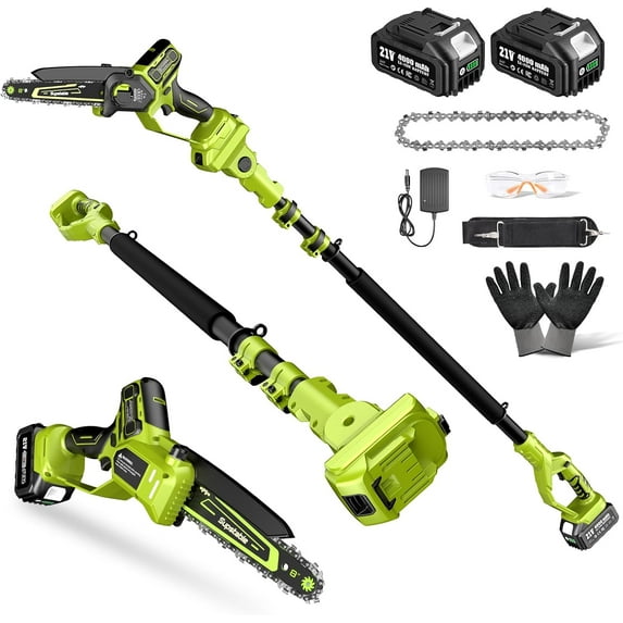 Electric Pole Saws for Tree Trimming, 8 Inch & 6 Inch Mini Chainsaw ...