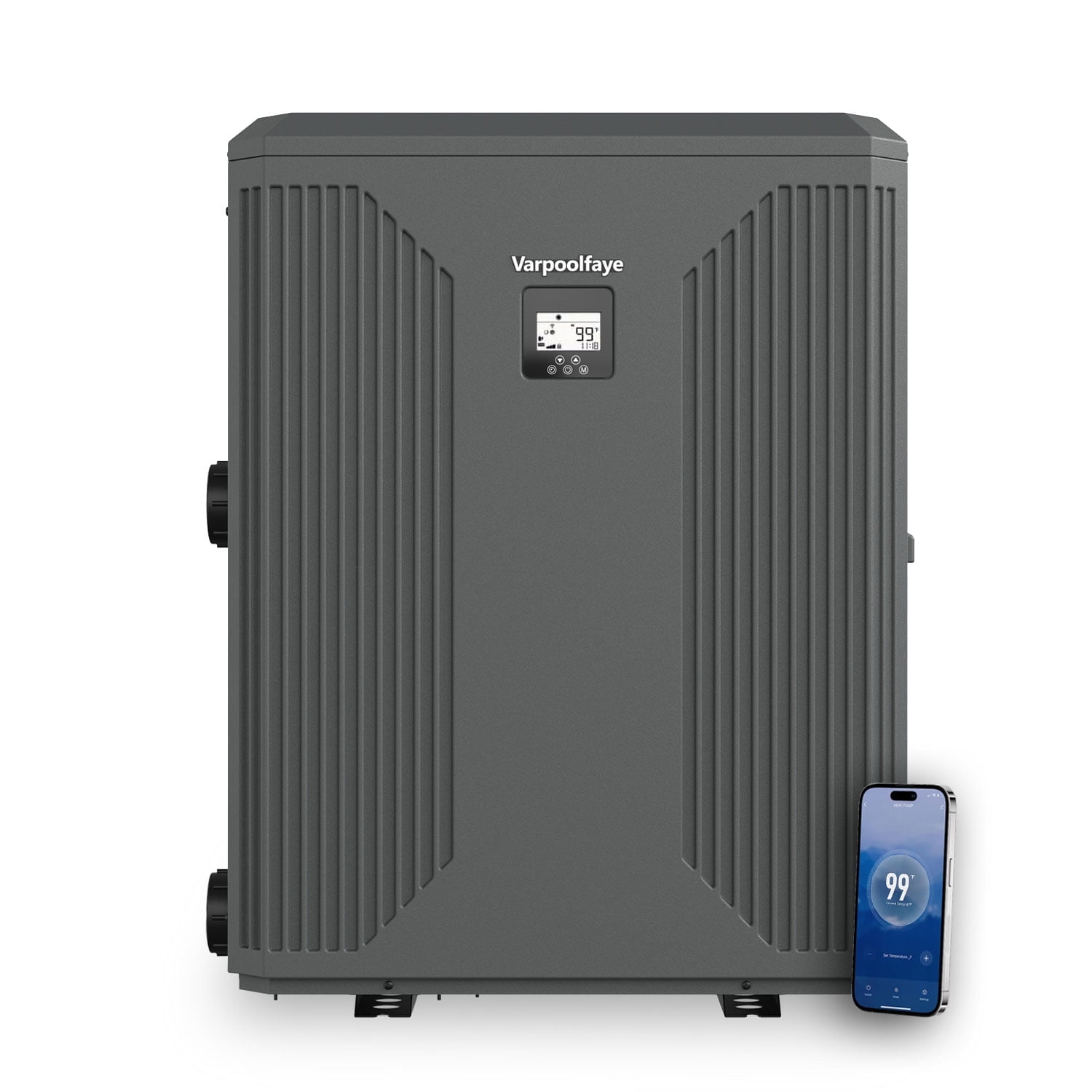 Electric Pool Heat Pump, 140,000 BTU Pool Heater, 42000 Gallons, WiFi ...