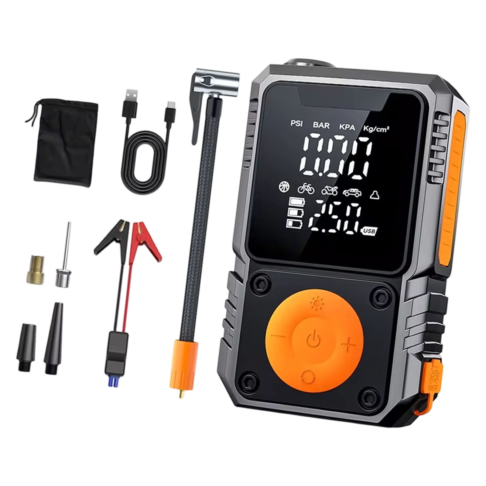 Electric Portable Air Pumps Wireless Tyre Inflator 150PSI Bicycles Car ...