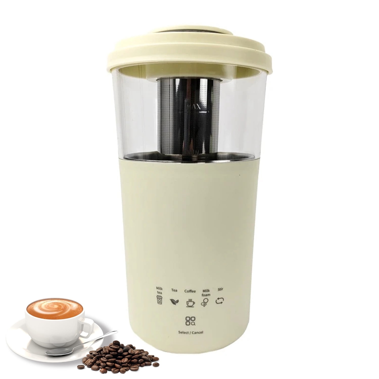 Electric Portable Milk Frother Coffee Machine Automatic Tea Brewer ...
